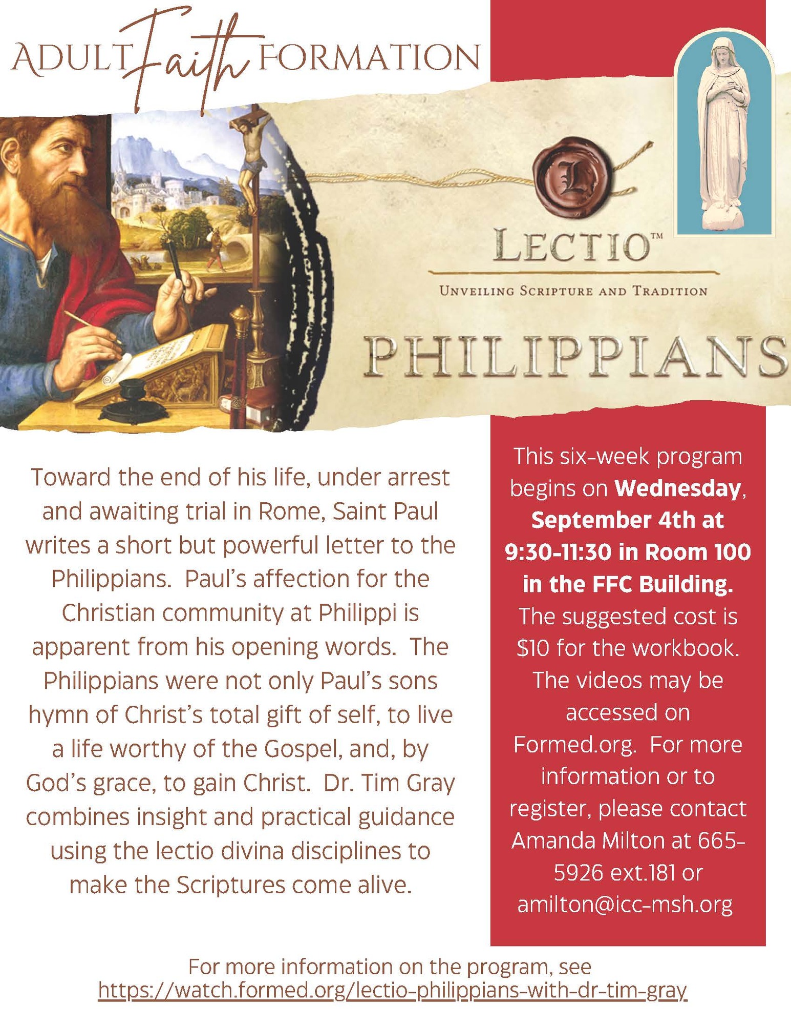 Adult Bible Studies | Church of the Immaculate Conception of the Blessed Virgin Mary and Mission ...